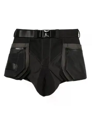 MUGLER Belted Shorts
