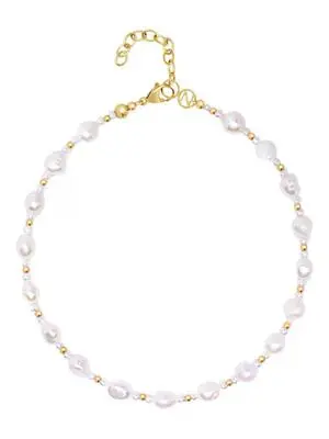 NIALAYA JEWELRY Portofino Pearl Choker Necklace - White