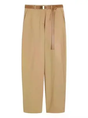 Max Mara Belted Cotton Trousers