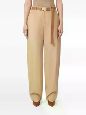 Max Mara Belted Cotton Trousers