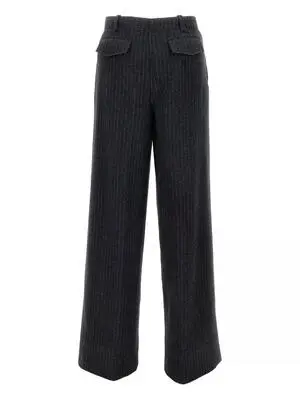 DURAZZI MILANO Pinstripe Pleated Trousers