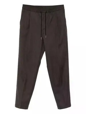 Caruso Drawstring Herringbone Trousers
