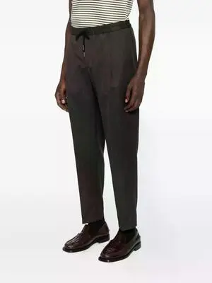 Caruso Drawstring Herringbone Trousers