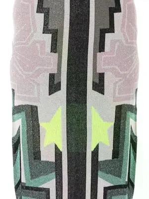 CIRCUS HOTEL Geometric-print Midi Skirt