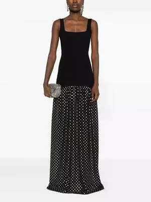ROSERRY Polka-dot Square-neck Maxi Dress