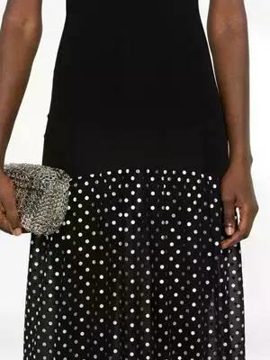 ROSERRY Polka-dot Square-neck Maxi Dress