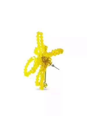 HELENA THULIN Beaded Flower Earring - Yellow