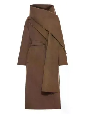 Max Mara Wrap-collar Belted Coat