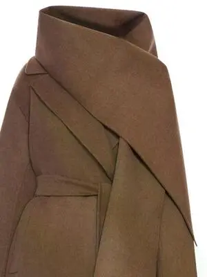 Max Mara Wrap-collar Belted Coat