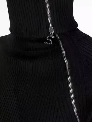Sportmax Ribbed Knit Zip-detail Sweater