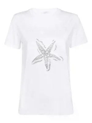 Max Mara Starfish Logo Cotton T-shirt - White
