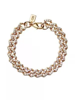 CRYSTAL HAZE Embellished Cuban-chain Bracelet - Gold