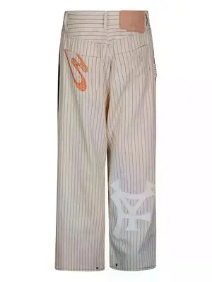PDF Pinstripe Colorblock Trousers