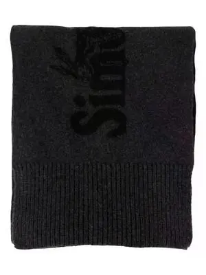 Simone Rocha Logo-embellished Wool Scarf - Black