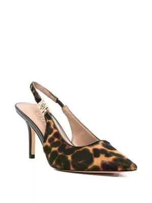Guess 85mm Leopard Print Slingback Pumps