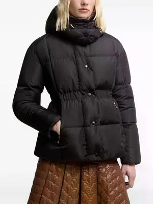 Moncler Agnéux Hooded Short Down Jacket - Black