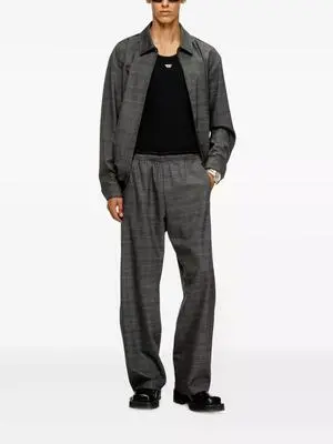 DIESEL Elasticated Waist Checked Trousers
