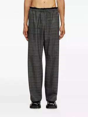 DIESEL Elasticated Waist Checked Trousers