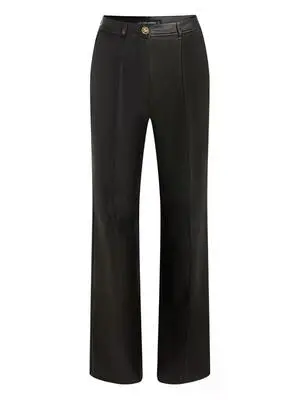 Karl Lagerfeld Leather Logo Pants