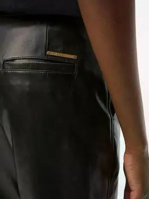 Karl Lagerfeld Leather Logo Pants
