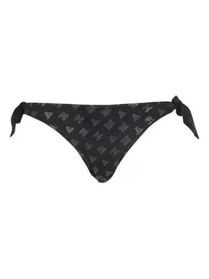 Max Mara Logo-print Tie-side Bikini Bottom - Black