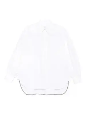 Paul Smith Curved-hem Cotton Shirt - White