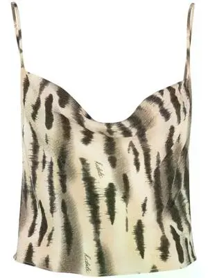 ROTATE BY BIRGER CHRISTENSEN Fine-jacquard Open-back Top