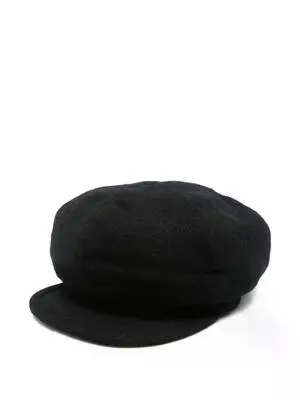 Yohji Yamamoto Wool Flat-top Cap - Black