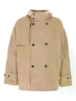 JW Anderson Hooded Double-breasted Wool Coat