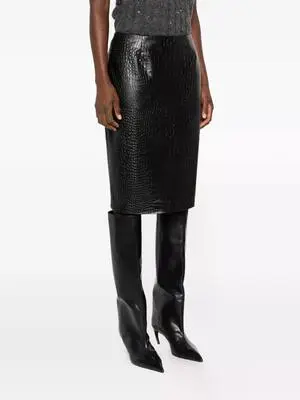 Giambattista Valli Crocodile-effect Mini Skirt
