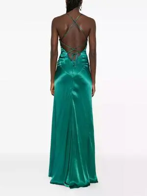 ROSERRY Satin Maxi Dress With Cross-back