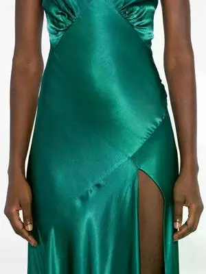 ROSERRY Satin Maxi Dress With Cross-back