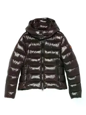 SAVE THE DUCK Cosmary Hooded Quilted Jacket - Brown