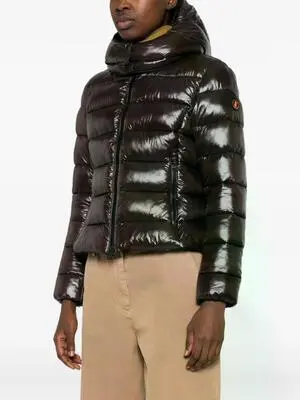 SAVE THE DUCK Cosmary Hooded Quilted Jacket - Brown