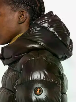 SAVE THE DUCK Cosmary Hooded Quilted Jacket - Brown
