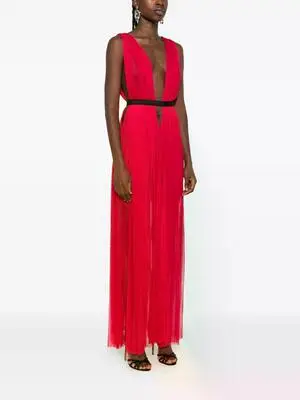 ROSERRY Pleated Maxi Dress - Red