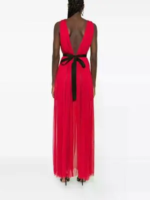 ROSERRY Pleated Maxi Dress - Red