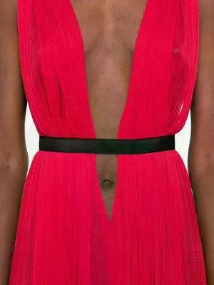 ROSERRY Pleated Maxi Dress - Red