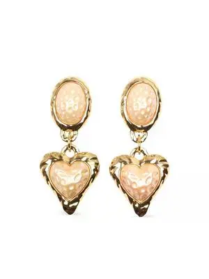 JULIETTA Heart-shaped Clip-on Earrings - Gold