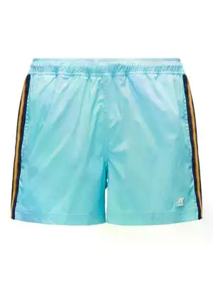K-WAY Stripe-detail Swim Shorts - Blue