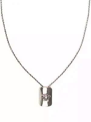 Versace Medusa Plaque Necklace - Grey