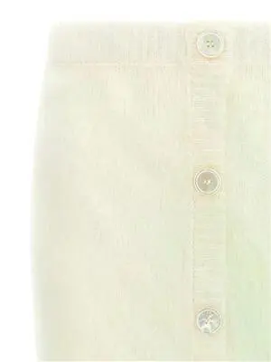 Alessandra Rich Carded Mohair-blend Midi Skirt - Neutrals