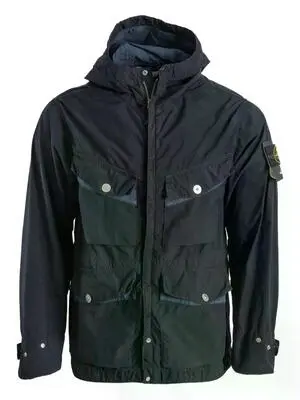 Stone Island Hooded Flap-pocket Jacket - Blue