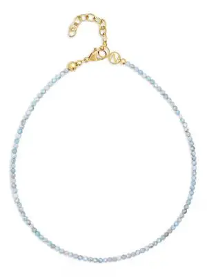 NIALAYA JEWELRY Larimar Faceted Choker Necklace - Blue