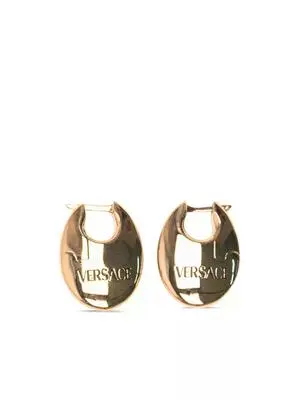 Versace Medusa Oval-frame Earrings - Gold