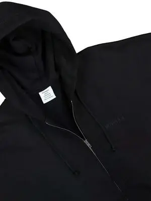 Vetements Zip-up Logo Hoodie - Black