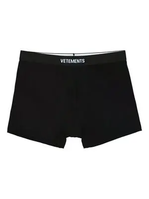 Vetements Logo-waistband Boxers - Black