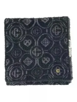 Casablanca Monogram-pattern Scarf - Grey