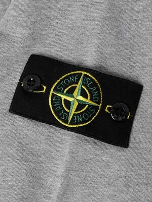 Stone Island Logo-appliquéd Garment-dyed Organic Cotton-jersey Sweatshirt - Gray