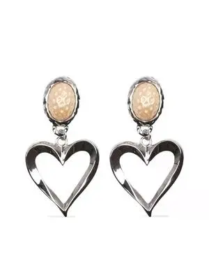 JULIETTA Sally Ride Heart Earrings - Silver
